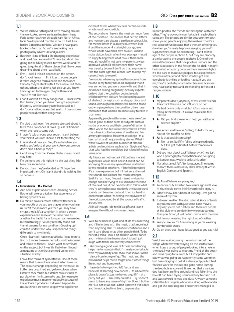 Gold Exp B2 Audioscript | PDF