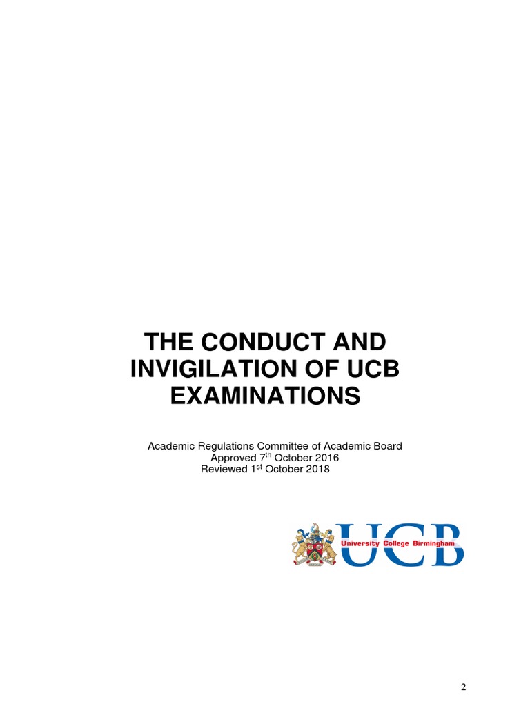 UCB Examination Conduct Guidelines | PDF | Test (Assessment) | Computing
