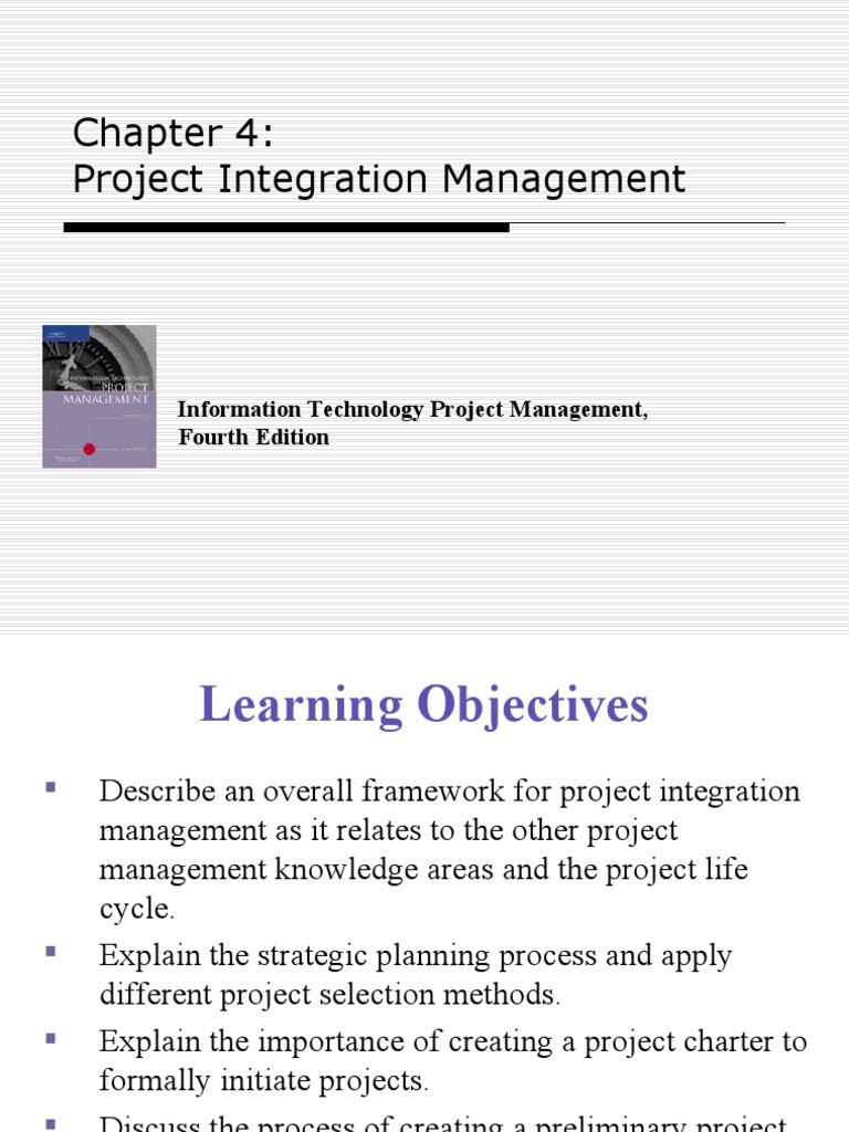 Ch04 Project Integration Management | PDF | Project Management ...