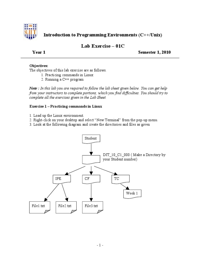 Introduction To Programming Environments (C++/Unix) : Year 1 Semester 1, 2010 | PDF | Fahrenheit ...