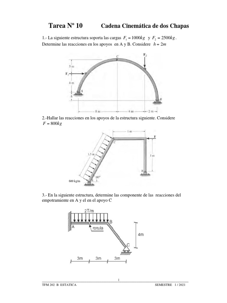 Tarea #10 Cadena Cinematica 1 2021 | PDF