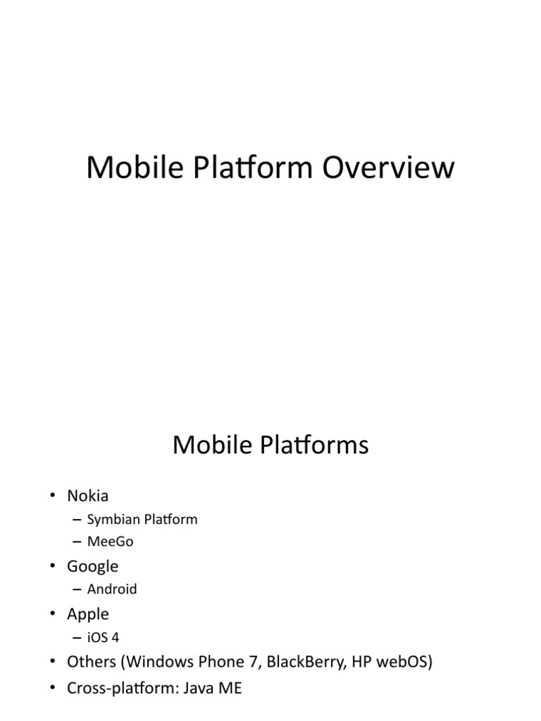 Lecture 1 - Introduction Mobile Programming | PDF | Android (Operating System) | Ios