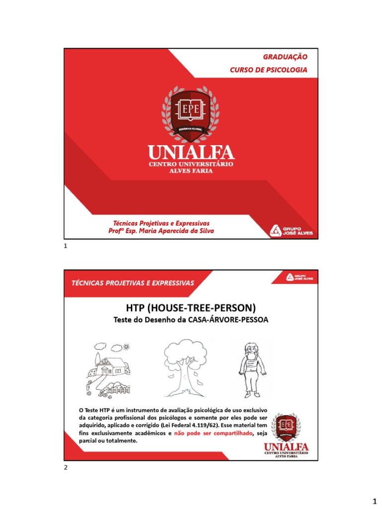 HTP Teste Projetivo Casa-Árvore-Pessoa | PDF | Psicologia | Desenho