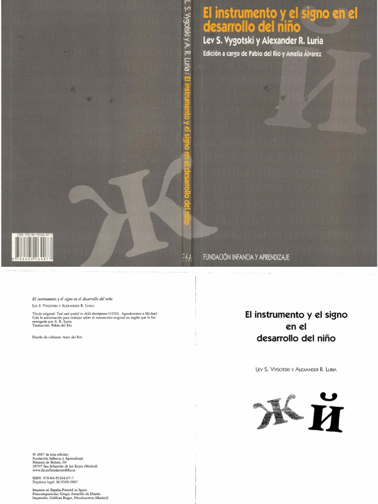 Lev Semionovich Vygotski - Alexander Romanovich Luria - El Instrumento ...