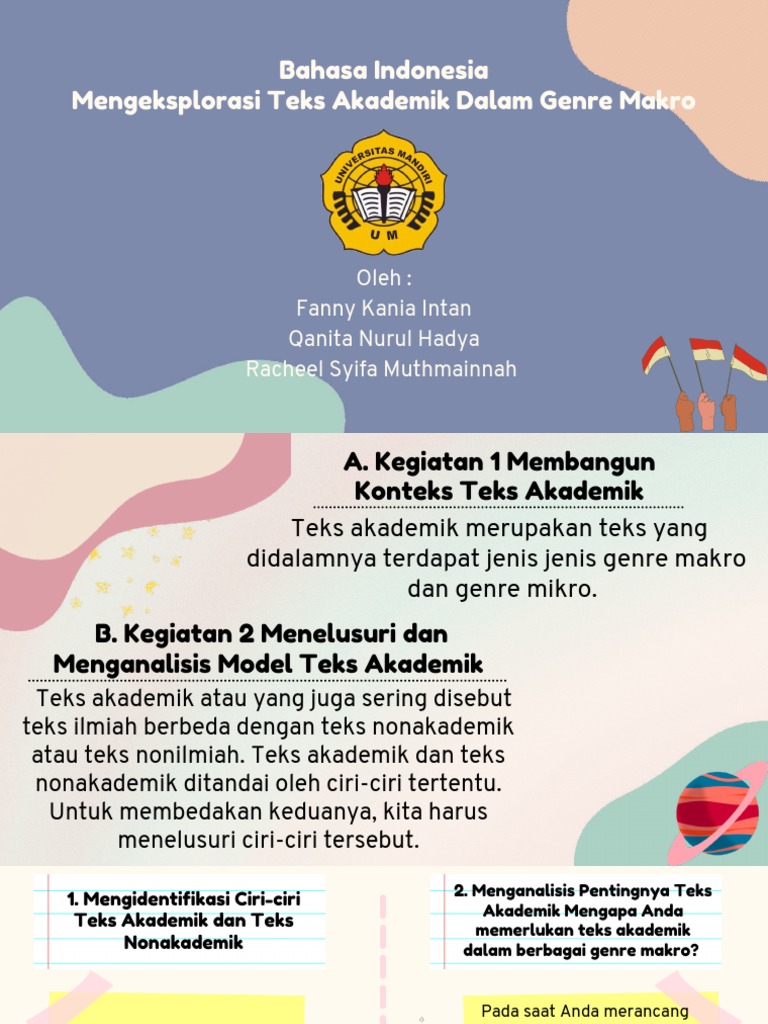 Teks Akademik Dalan Genre Makro PPT B. Indonesia | PDF | Seni ...