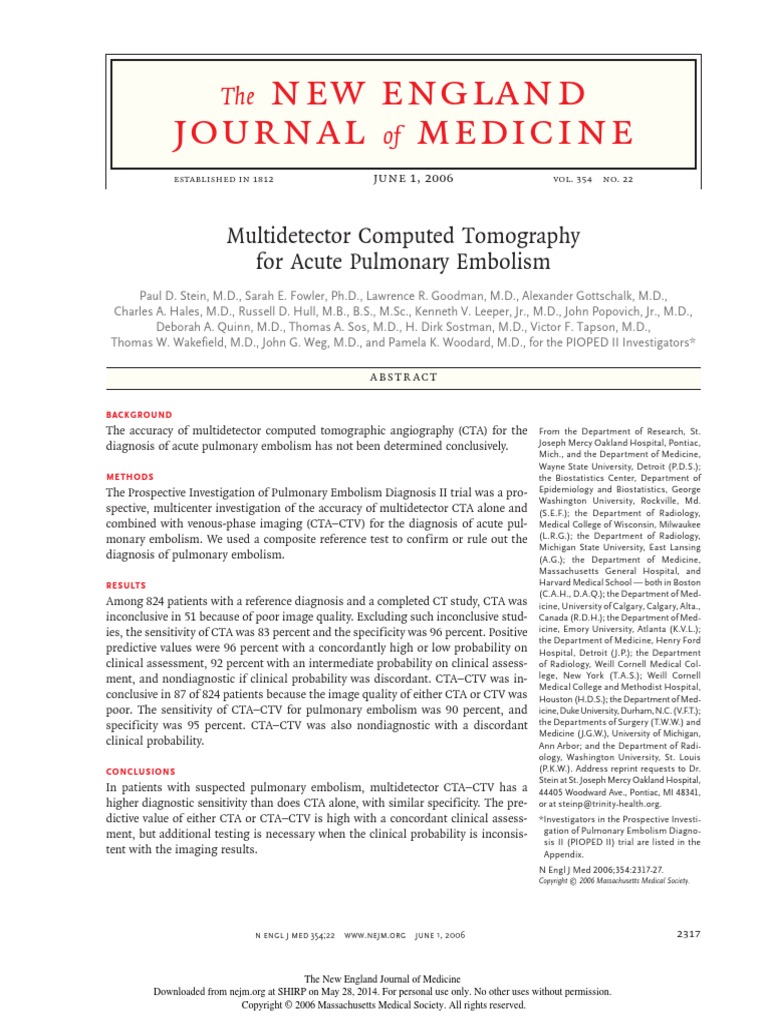 New England Journal Medicine: The of | PDF | Sensitivity And ...