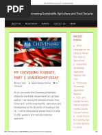 Networking Essay For Chevening Scholarship | PDF | Leadership | Essays