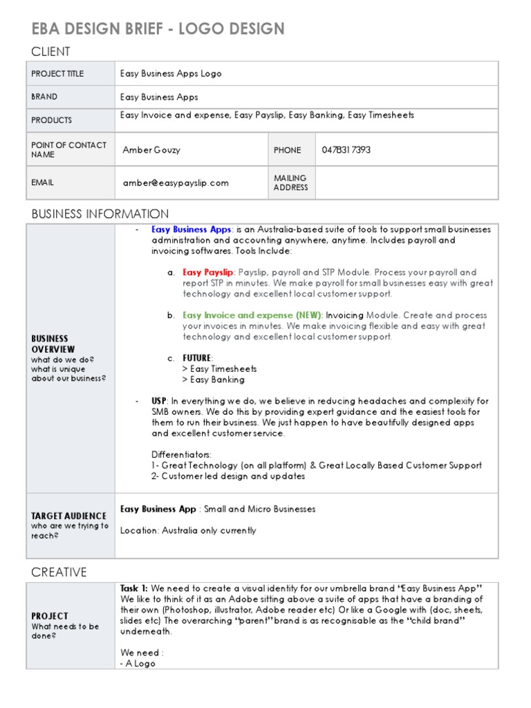 EBA Design Brief 99 Design Contest | PDF | Application Software | Color