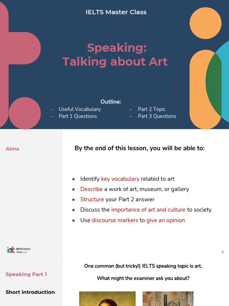 Speaking Skills - Talking About Art & Culture Handout | PDF | J. M. W ...
