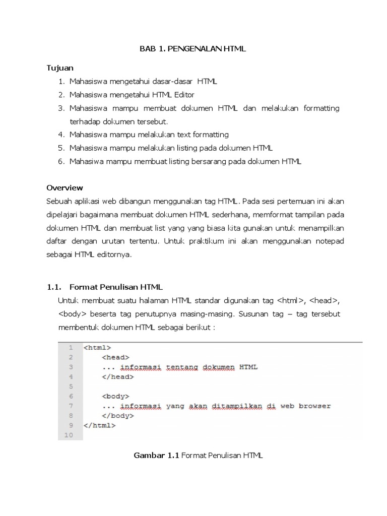 Panduan Dasar HTML untuk Pemula | PDF | Komputer