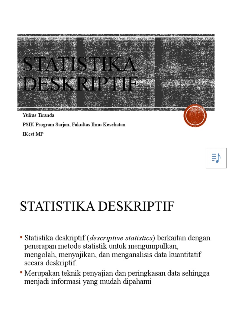 2.statistik Deskriptif | PDF | Metode & Bahan Ajar