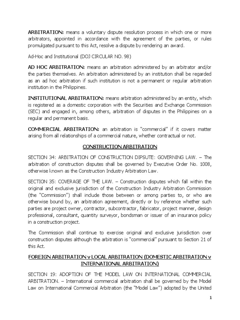 APDR | PDF | Arbitration | Jurisdiction