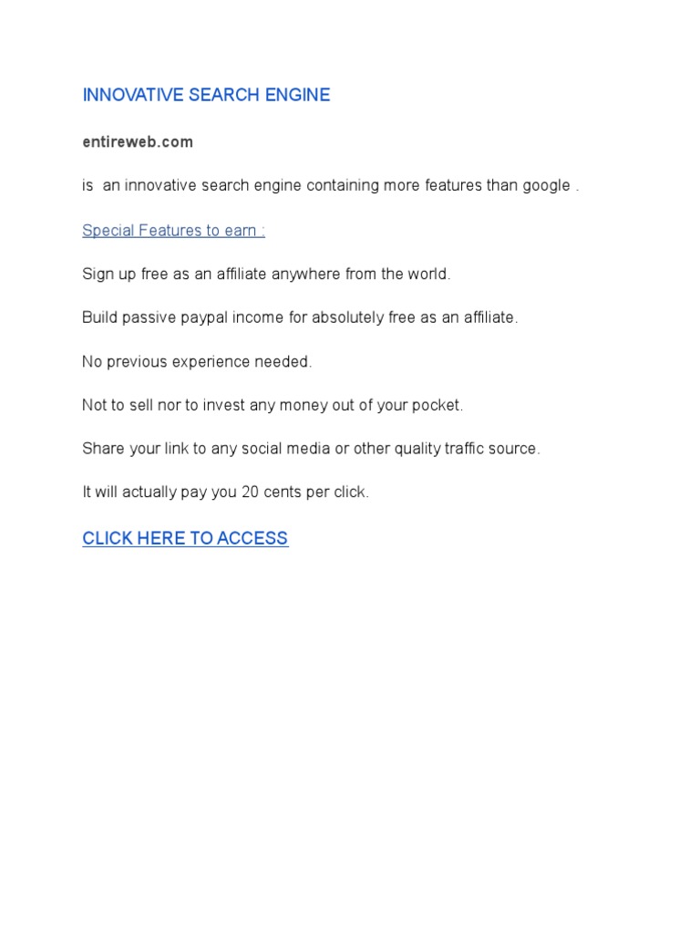 Innovative Search Engine | PDF | Career & Growth