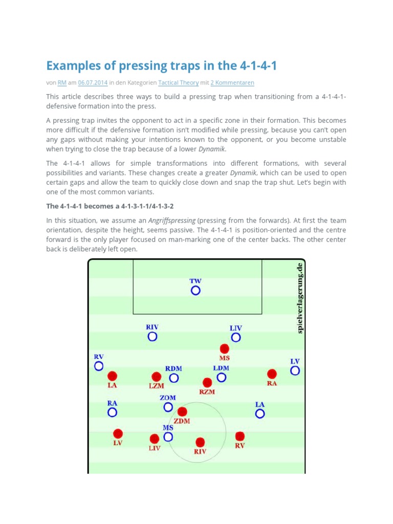 Examples of Pressing Traps in The 4 | PDF | Forward (Association ...