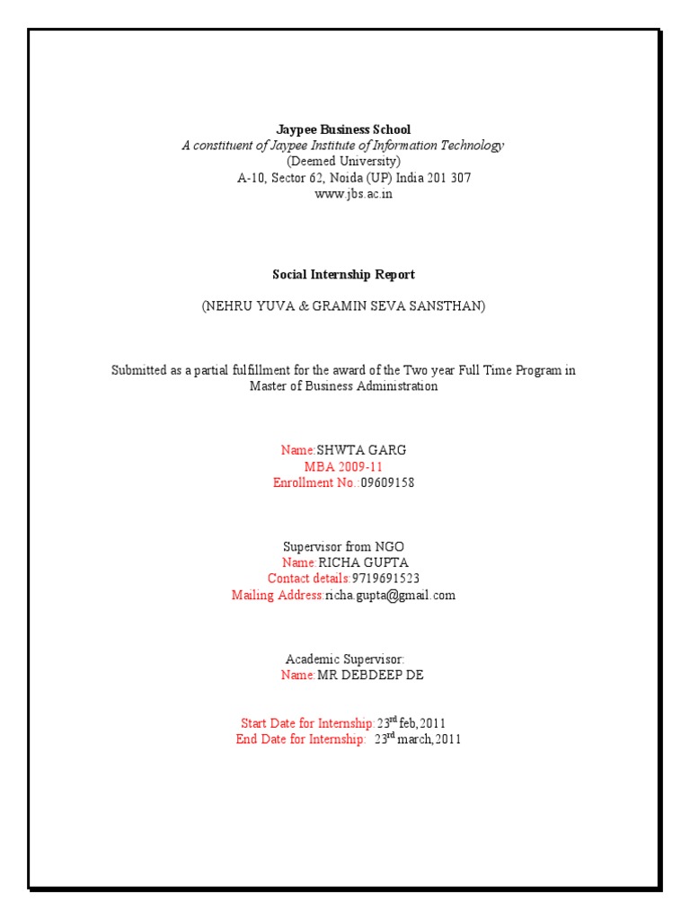 Final Socia Internship Report | PDF | Poverty | Economic Development