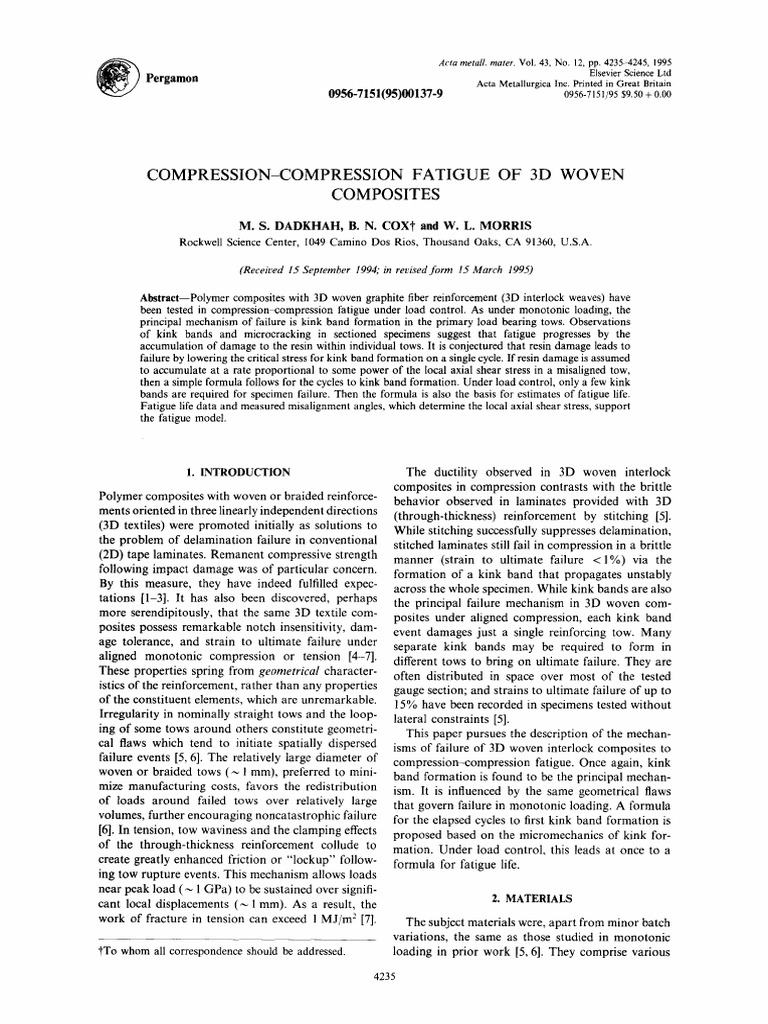 Compression Compression Fatigue | PDF | Fatigue (Material) | Composite ...