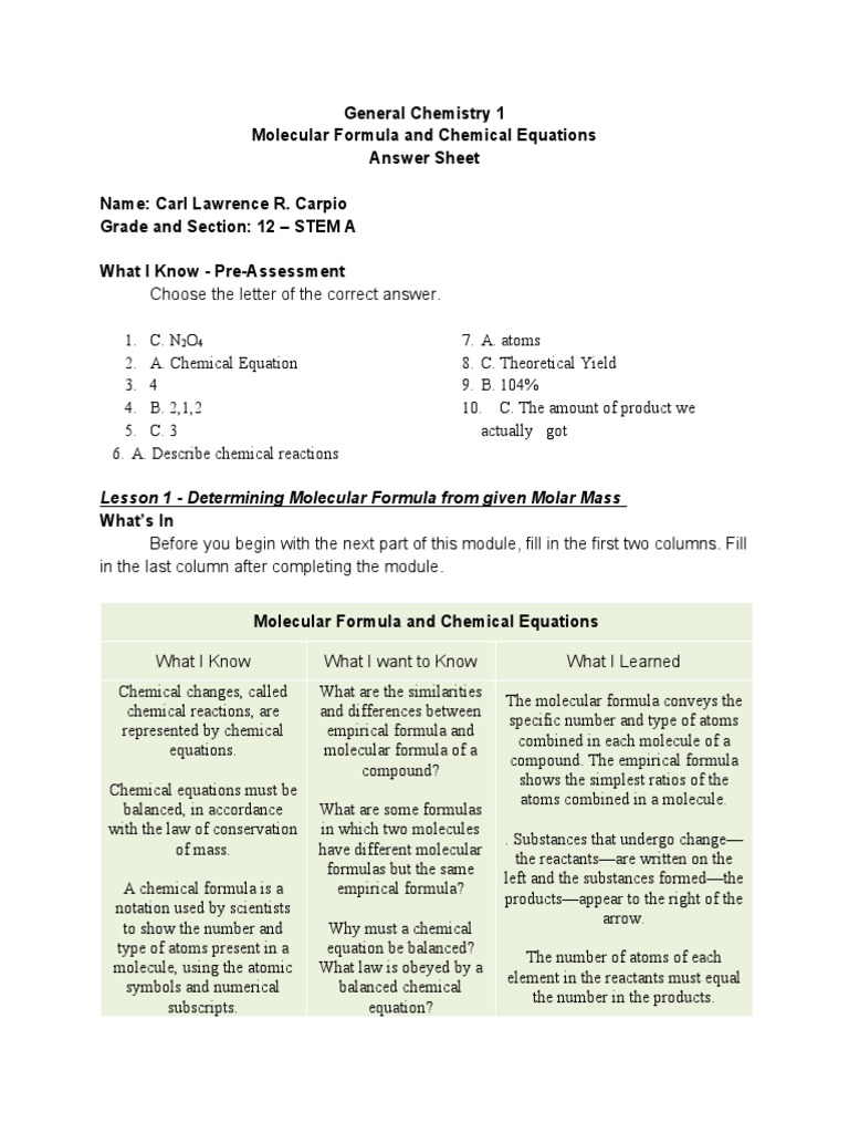 Gen Chem 1 | PDF | Mole (Unit) | Molecules