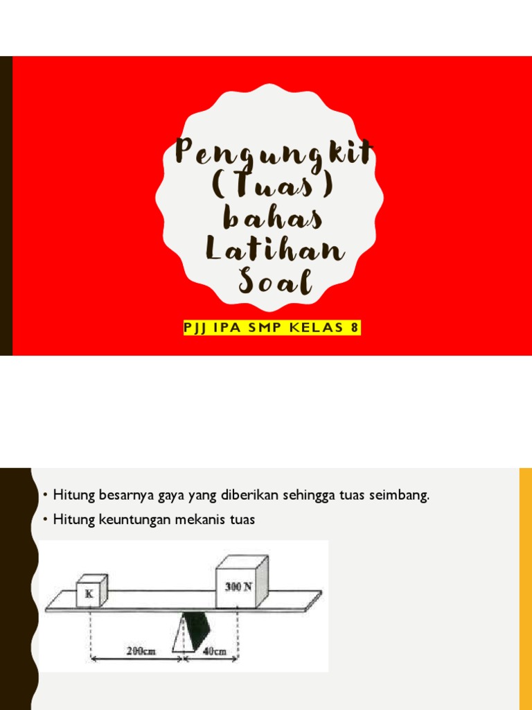Latihan Soal Tuas Kelas 1 | PDF