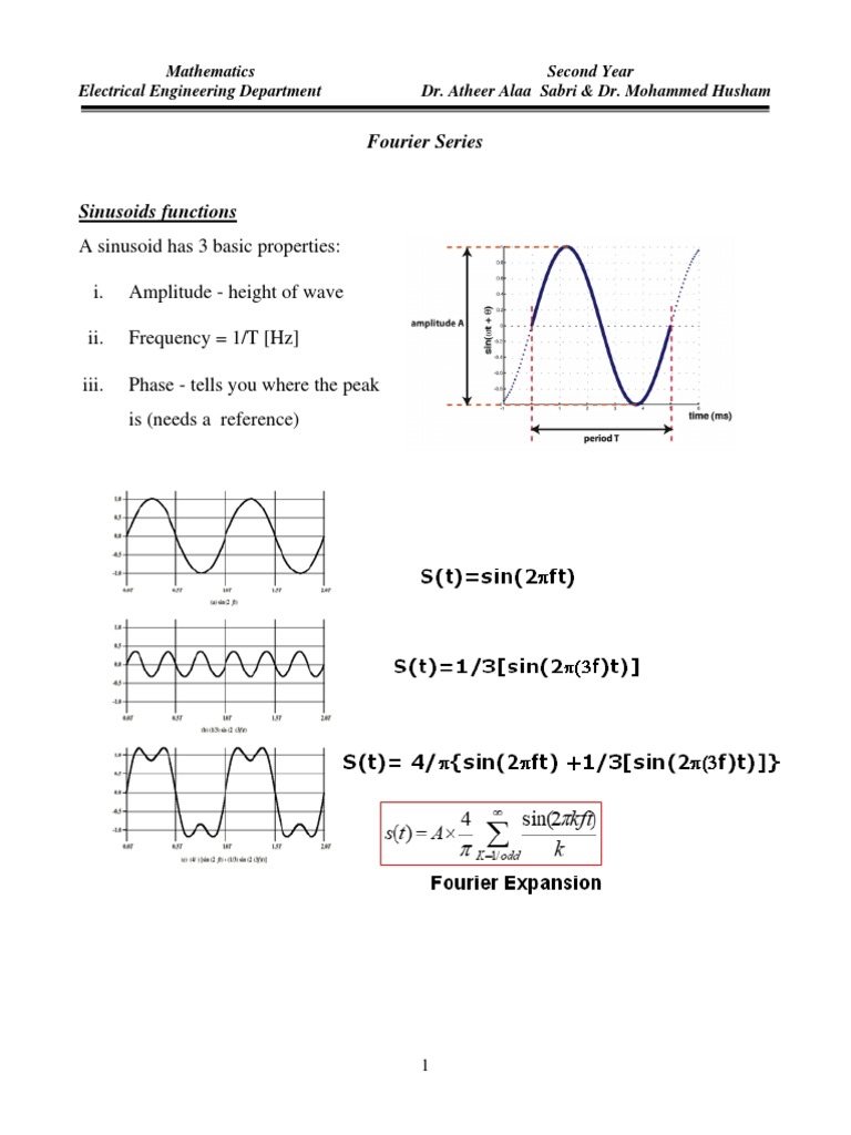 Fourier Series | PDF | Fourier Transform | Fourier Series