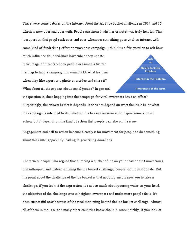 ALS Ice Bucket Challenge Reflection Paper | PDF | Communication ...