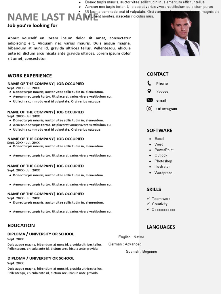 Name Last Name: Job You're Looking For | PDF
