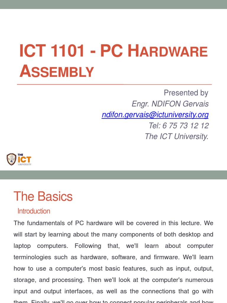 ICT 1101 - PC Hardware Assembly 02 Fall 2021 | PDF | Computer Hardware | Input/Output