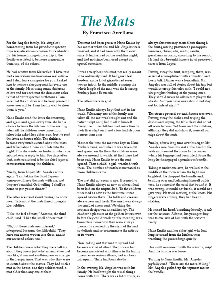 The Mats Francisco Arcella | PDF