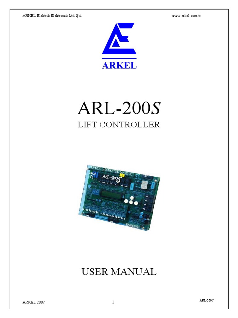 ARL-200S Lift Controller User Manual | PDF | Elevator | Parameter ...