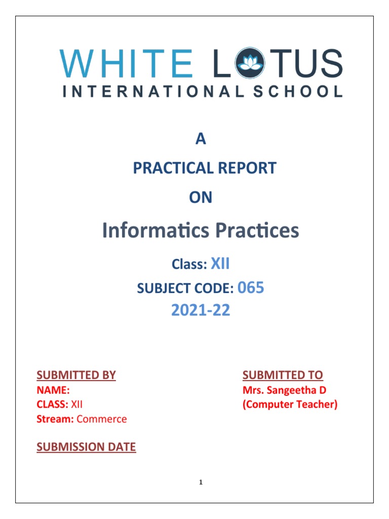 Final Class 12 Commerce Practical File | PDF | Computing