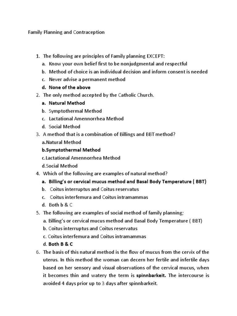 Family Planning And Contraception Pdf Combined Oral Contraceptive