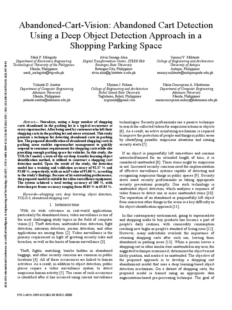 Abandoned-Cart-Vision Abandoned Cart Detection Using A Deep Object Detection Approach in A ...