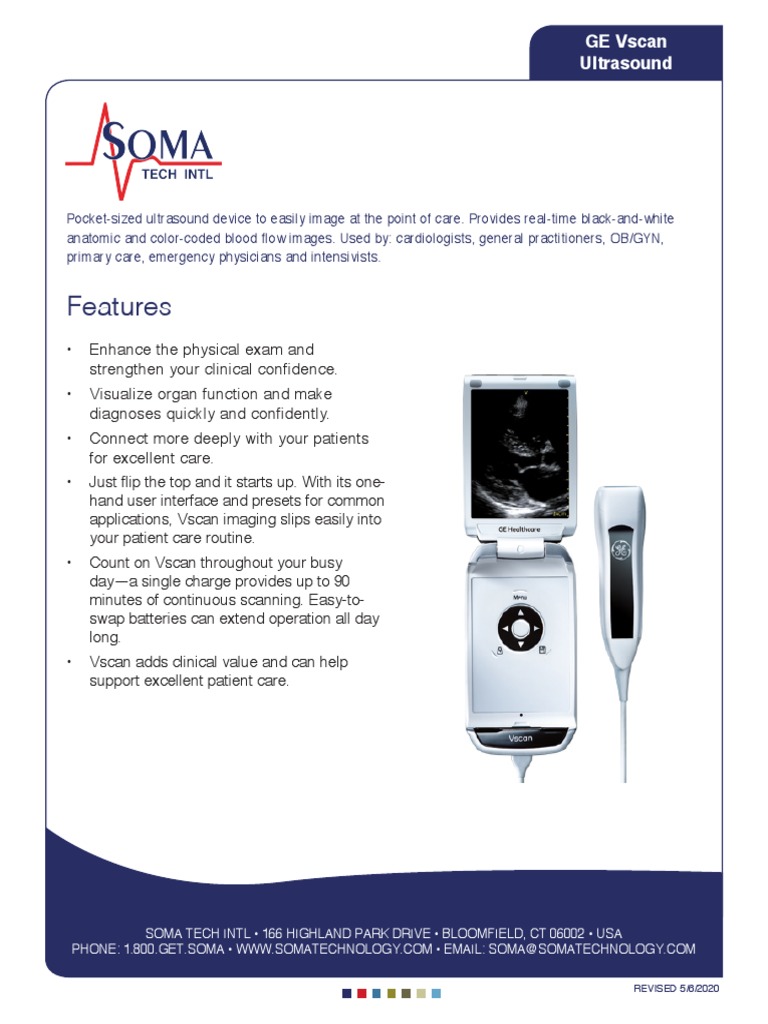 GE Vscan Handheld Ultrasound GE Vscan Ultrasound | PDF | Medical ...