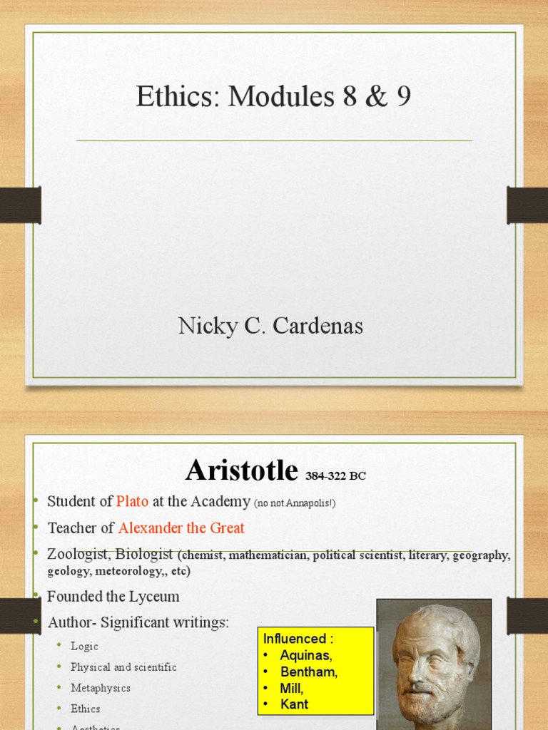 Ethics: Modules 8 & 9: Nicky C. Cardenas | PDF | Virtue | Courage