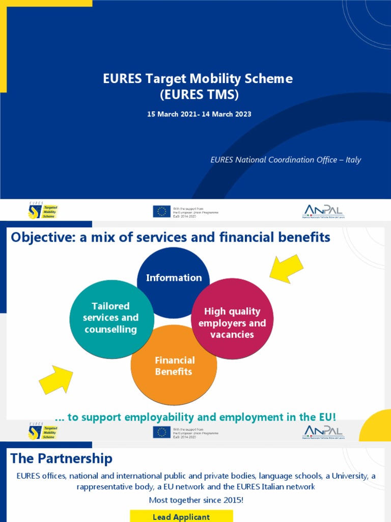 EURES Target Mobility Scheme (Eures TMS) : EURES National Coordination Office - Italy | PDF ...