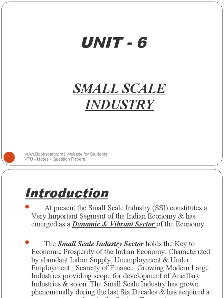 Overview of Small Scale Industries in India | PDF | Loans | Economic Growth
