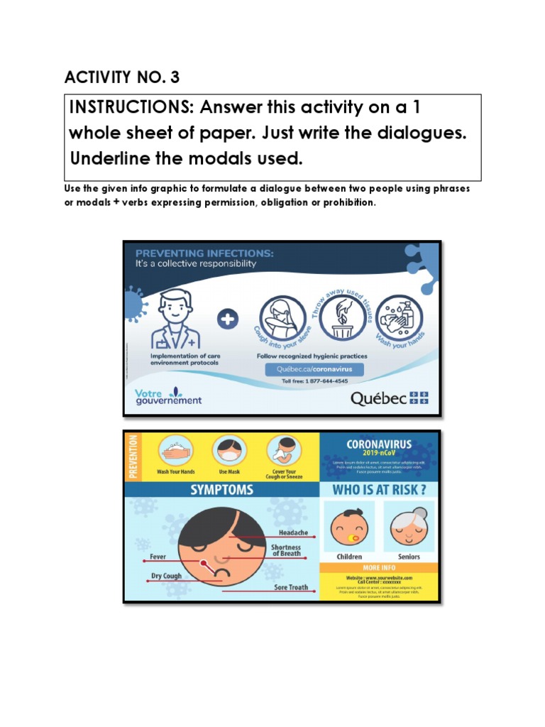 INSTRUCTIONS: Answer This Activity On A 1 Whole Sheet of Paper. Just ...