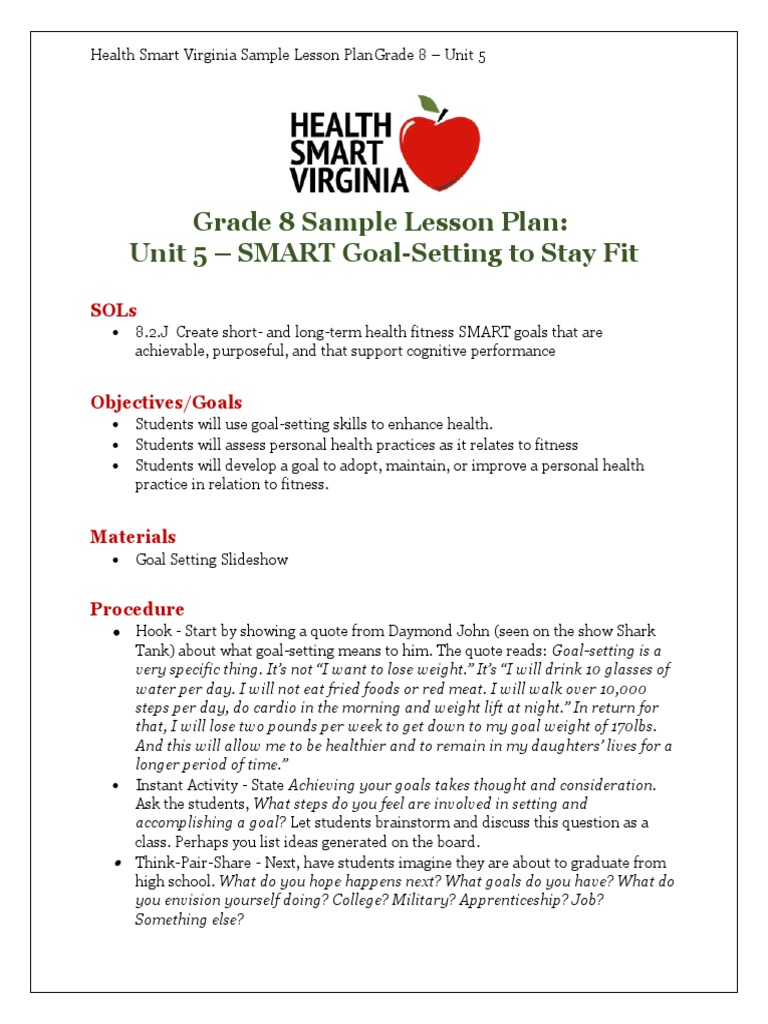 gr8 HP 5 Smart Goal Setting | PDF | Goal | Goal Setting