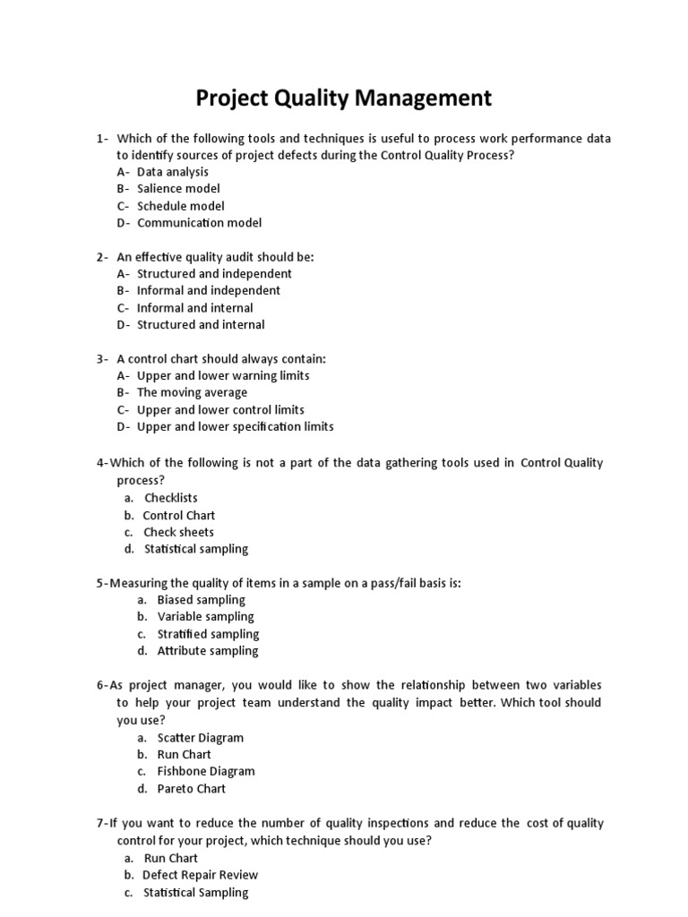 Project Quality Management | PDF | Quality Assurance | Audit