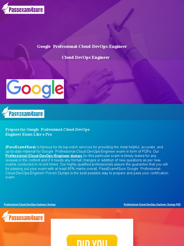 Google Professional Cloud DevOps Engineer | PDF | Test (Assessment ...