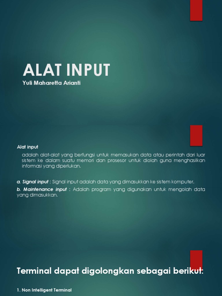 Alat Input | PDF