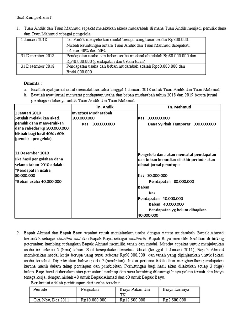 AK Soal Komprehensif | PDF