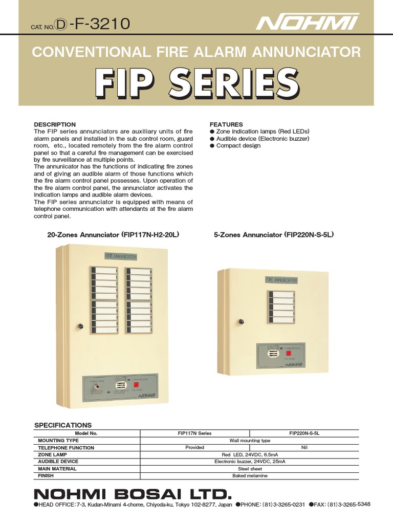 Conventional Fire Alarm Annunciator: Description Features | PDF ...