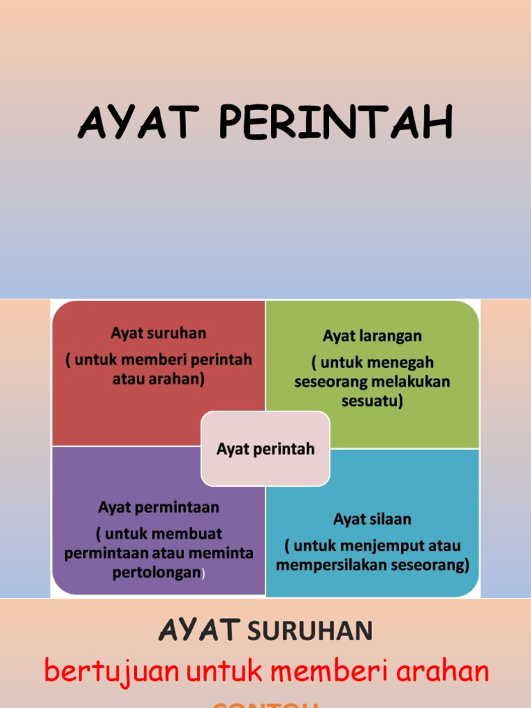 Contoh Ayat Perintah Suruhan Tahun 1 - LeiafinMfinmillan