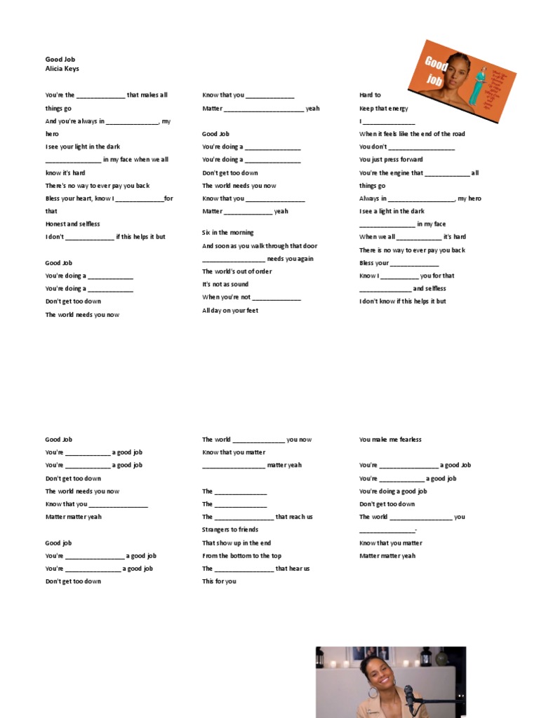 Good Job - Song | PDF