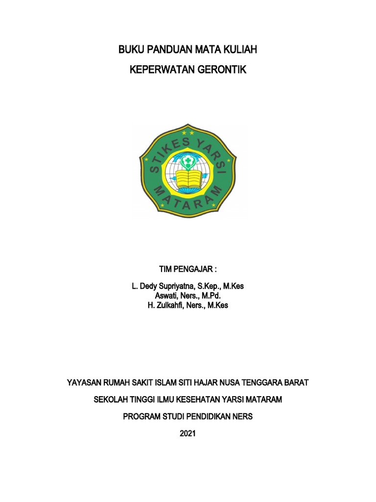 Buku Panduan Mata Kuliah Kep. Gerontik | PDF