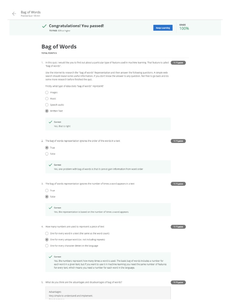 Screencapture Coursera Org Learn Uol Machine Learning For All Quiz Etgav Bag Of Words Attempt 