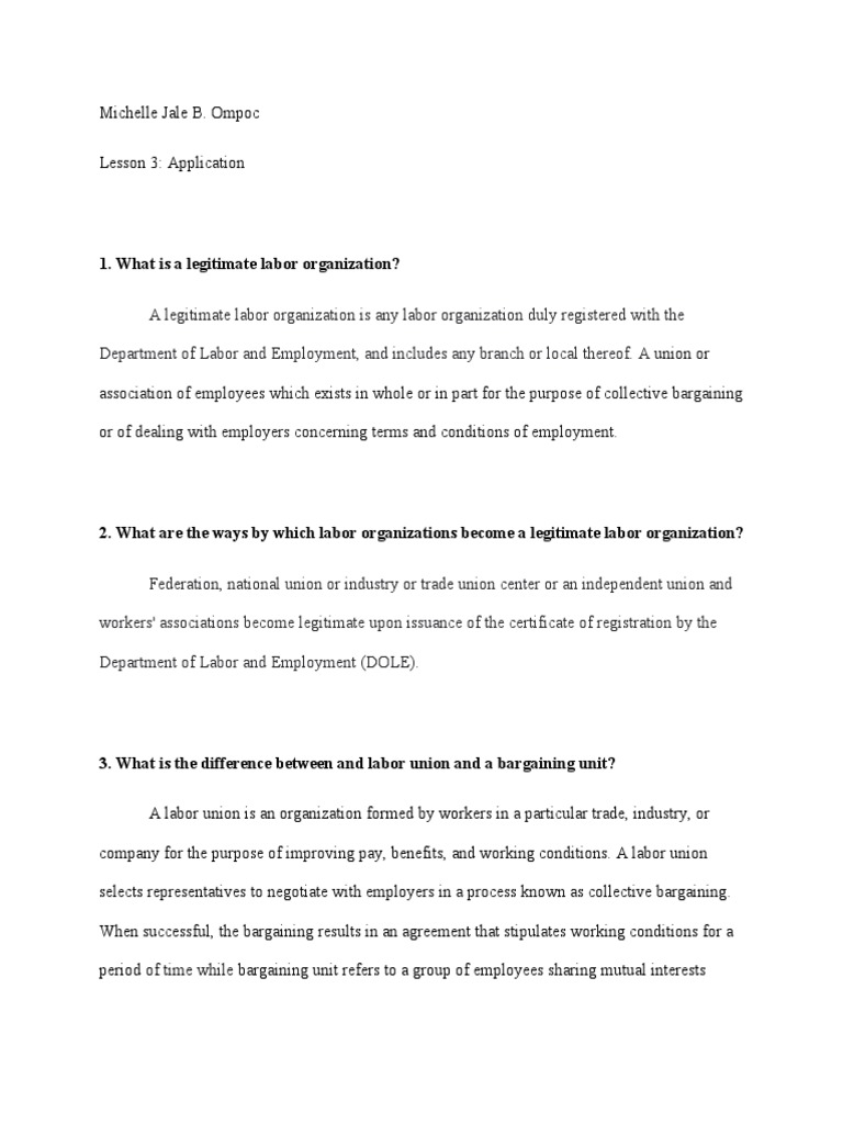 What Is A Legitimate Labor Organization? | PDF | Career & Growth