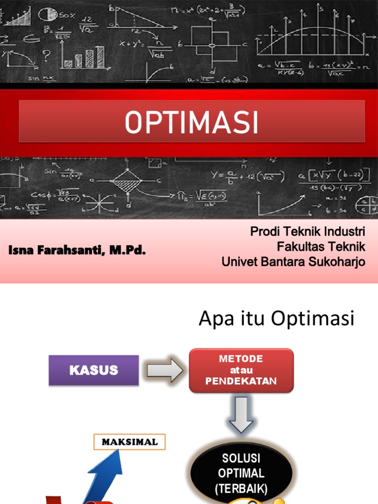 Elemen Penting Pada Optimasi | PDF