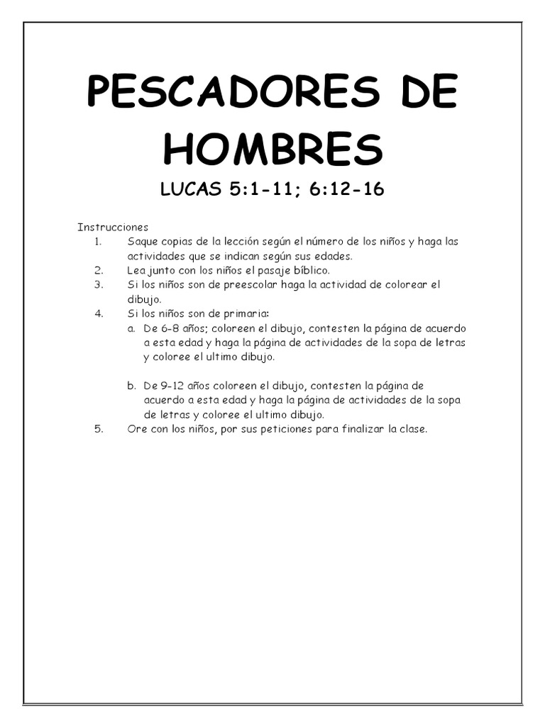 Pescadores de Hombres | PDF | Santos Cristianos Del Nuevo Testamento ...