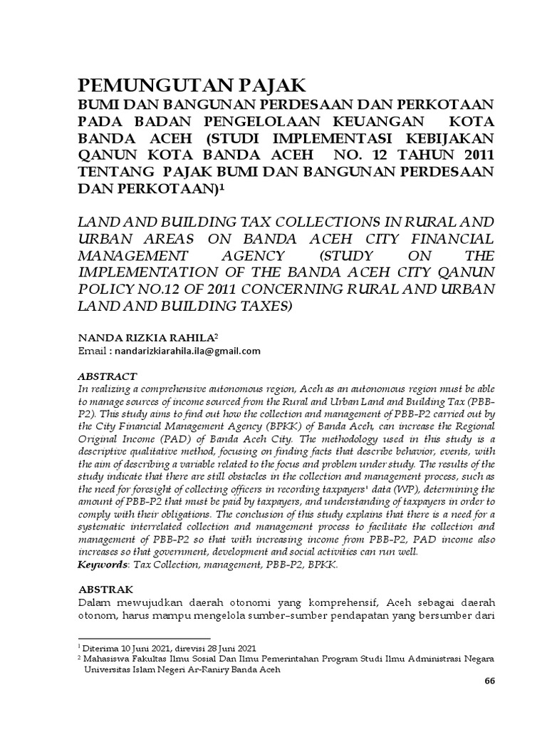 Pemungutan Pajak: Nanda Rizkia Rahila | PDF